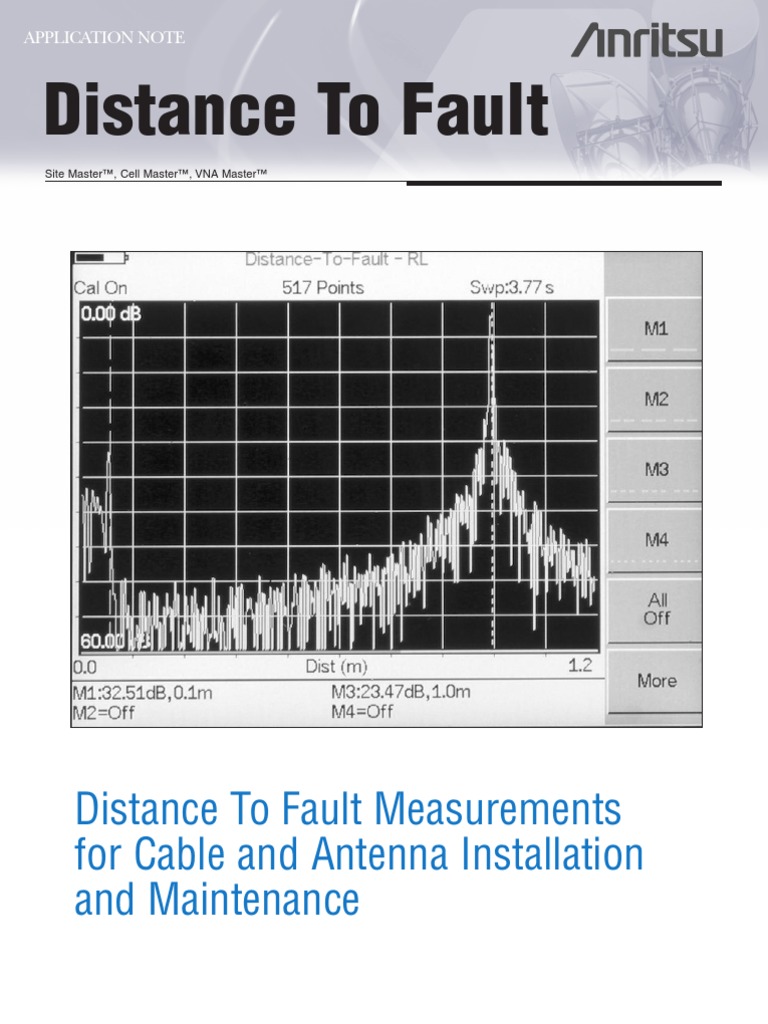 Distance To Fault Measurements For Cable and Antenna Installation and ...