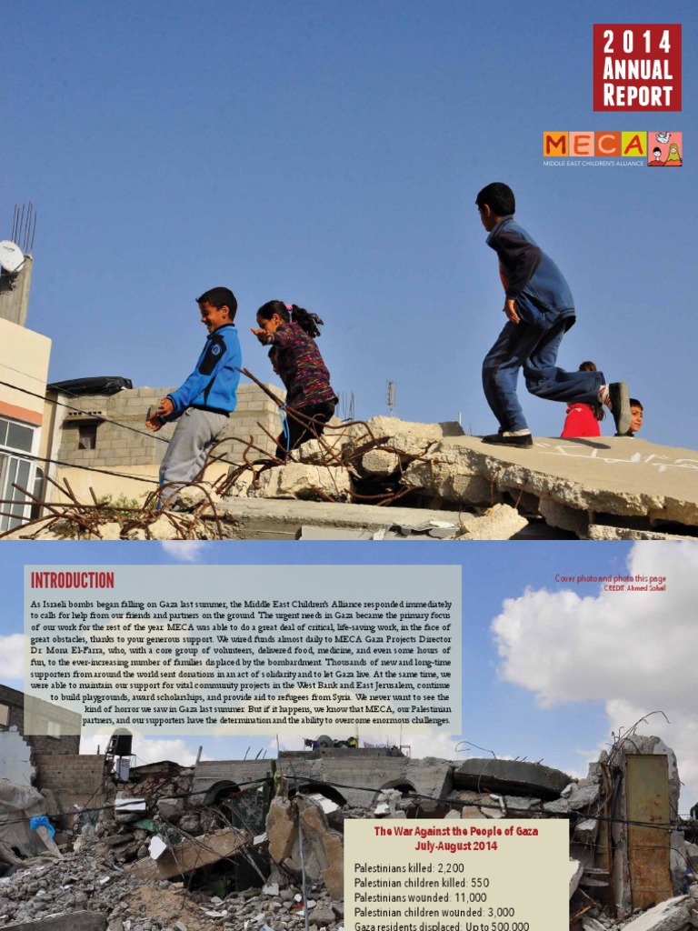 MECA's Response to Gaza Crisis | PDF | Gaza Strip | Palestinian Refugees