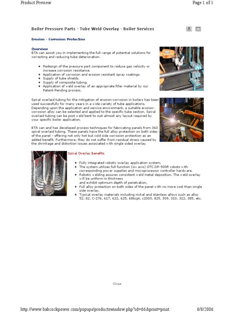 Boiler Tube Weld Overlay Solutions | PDF | Home & Garden