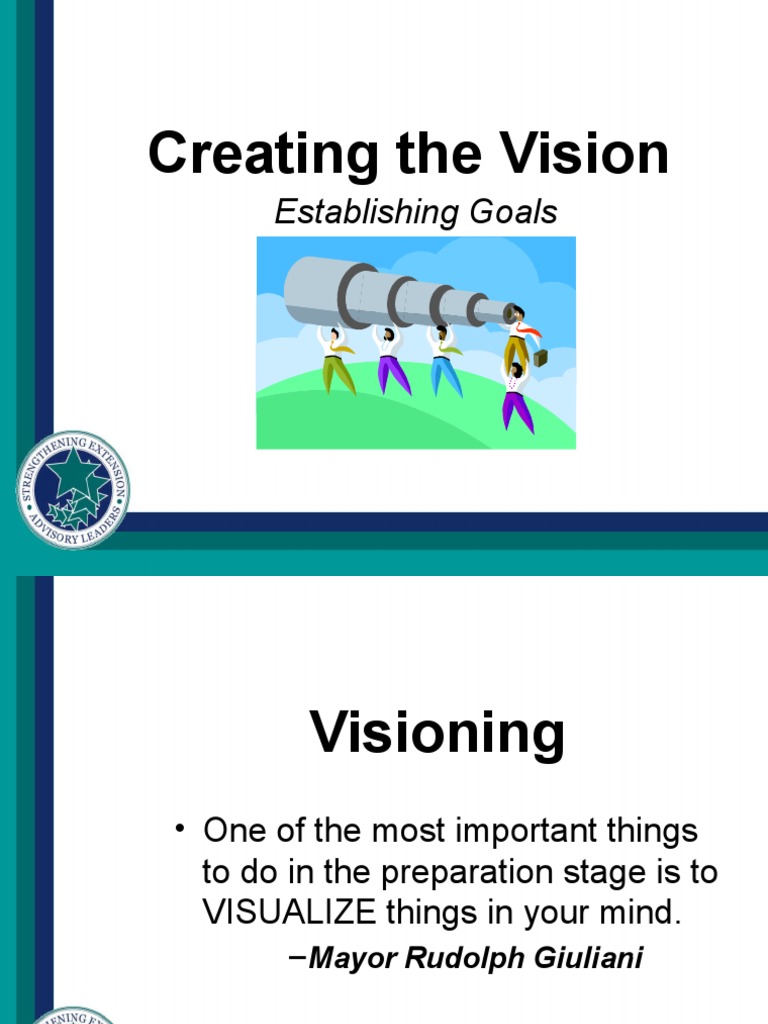 Creating The Vision: Establishing Goals | PDF | Applied Psychology ...