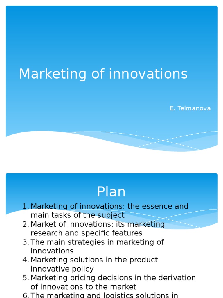 Strategies for Marketing Innovations | PDF | Innovation | Marketing