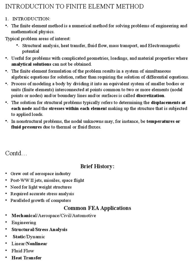 Finite Element Lectures | PDF | Bending | Finite Element Method