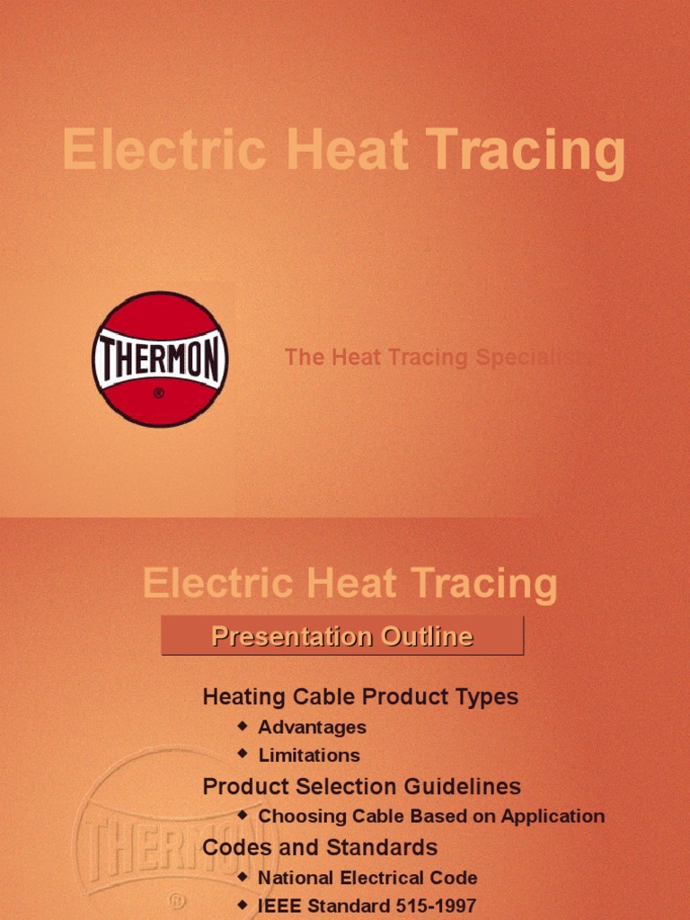 Electrical Heat Tracing | PDF | Cable | Electrical Engineering