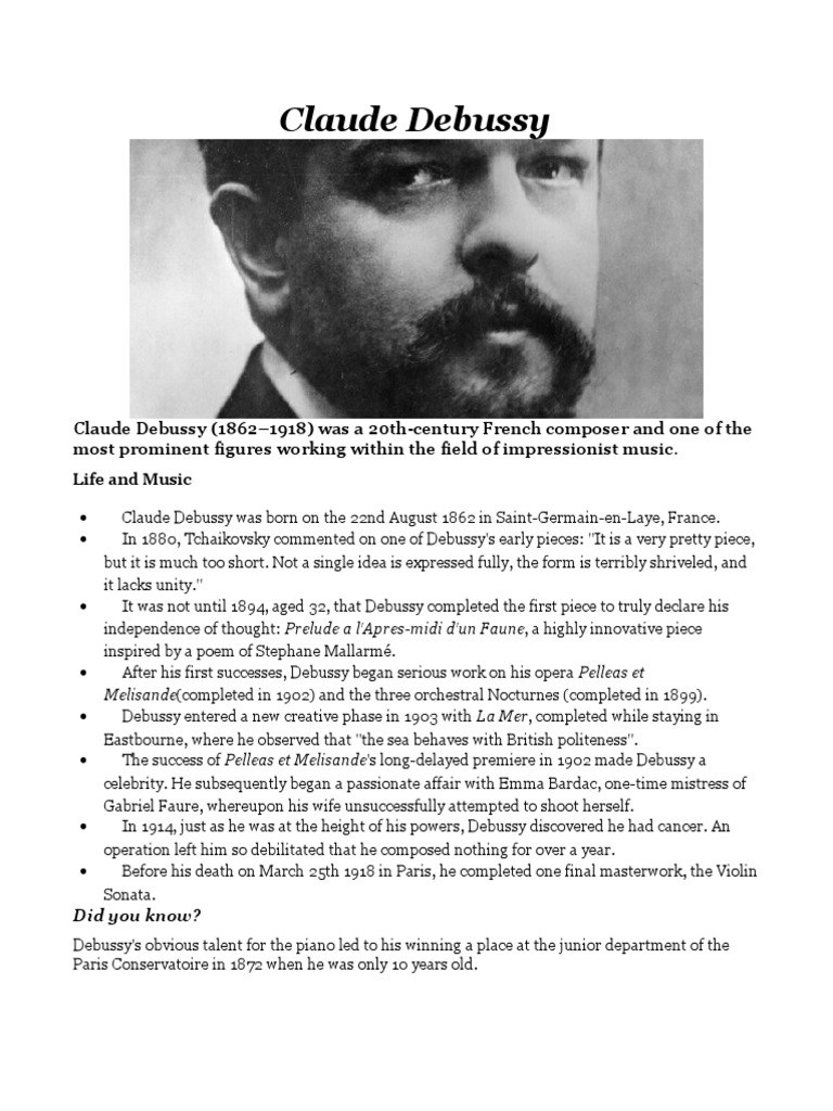 Profiles of Prominent Early 20th Century Composers | PDF | Classical ...