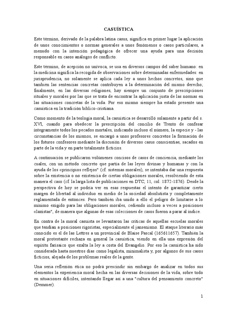 CASUÍSTICA | PDF | Epistemología | Cognición