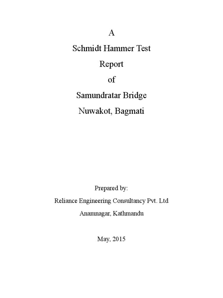 Report of Rebound Hammer Test | PDF | Concrete | Applied And ...