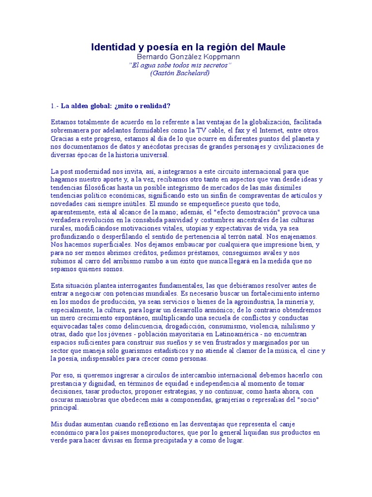 Identidad y Poesía en La Región Del Maule | PDF | Poesía | Pobreza