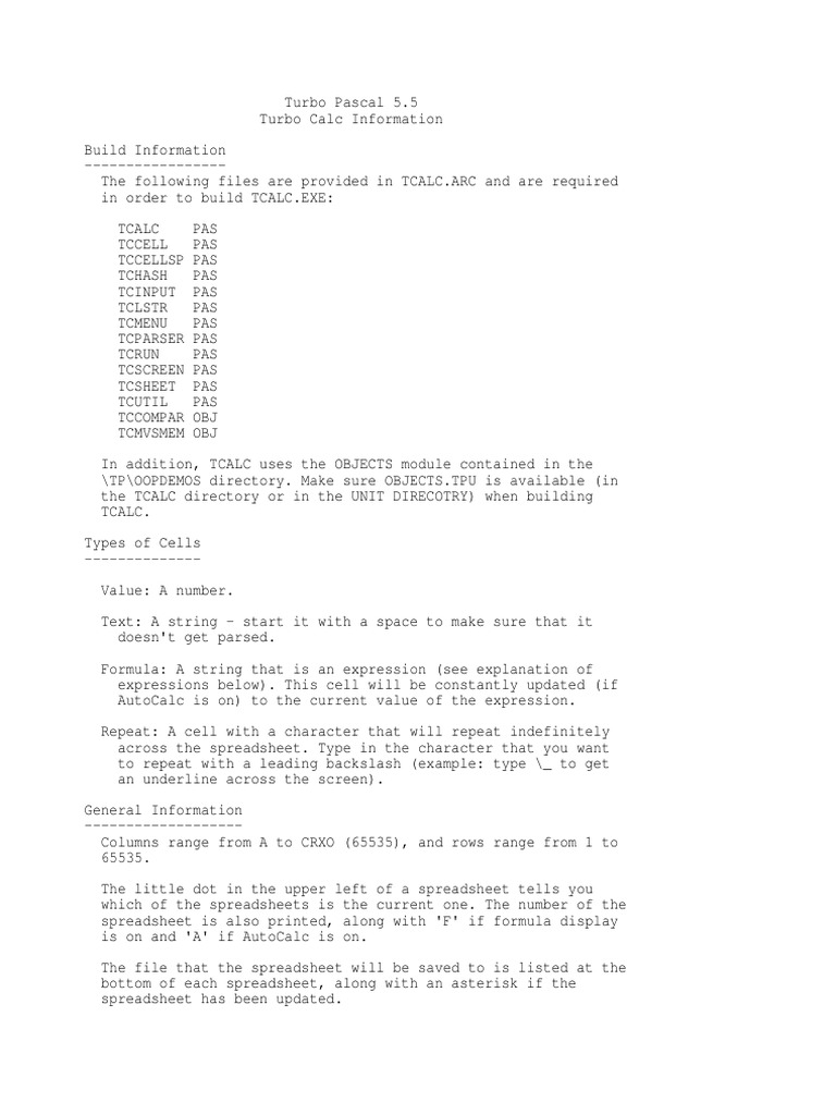 TCALC | PDF | Trigonometric Functions | Spreadsheet