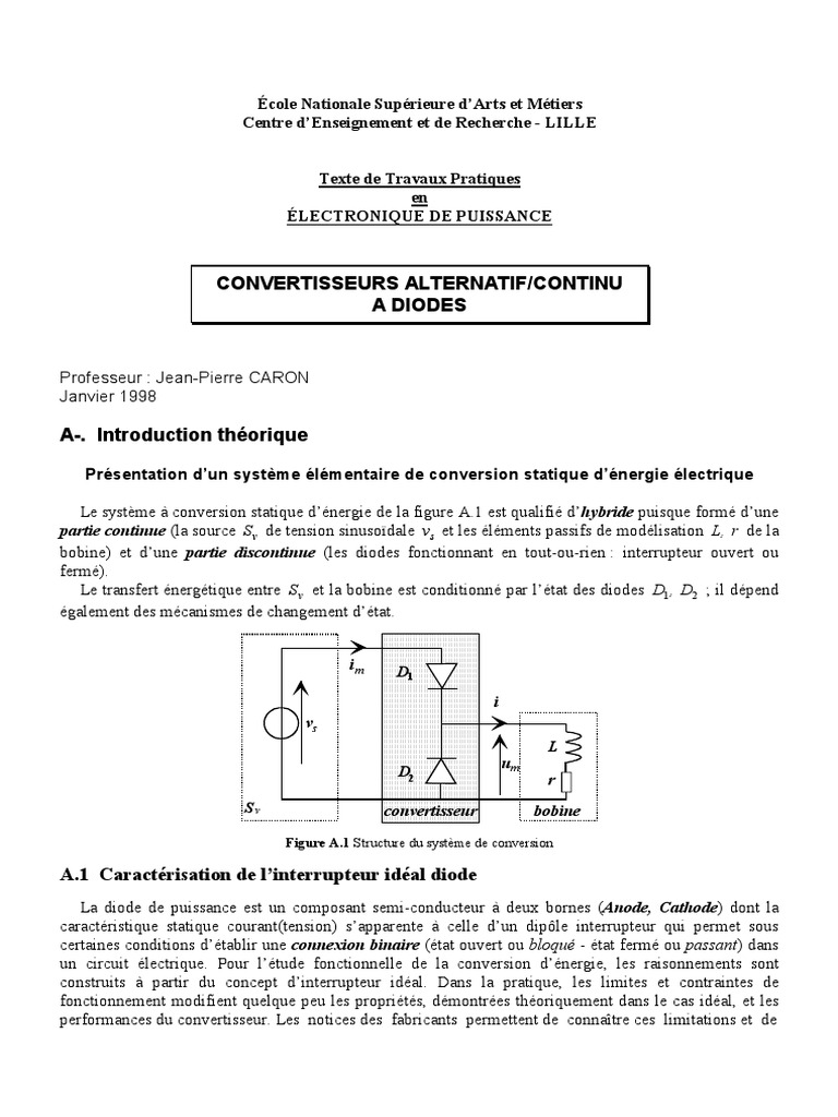 TP Electronique de Puissance | PDF | Électronique de puissance | Courant continu haute tension