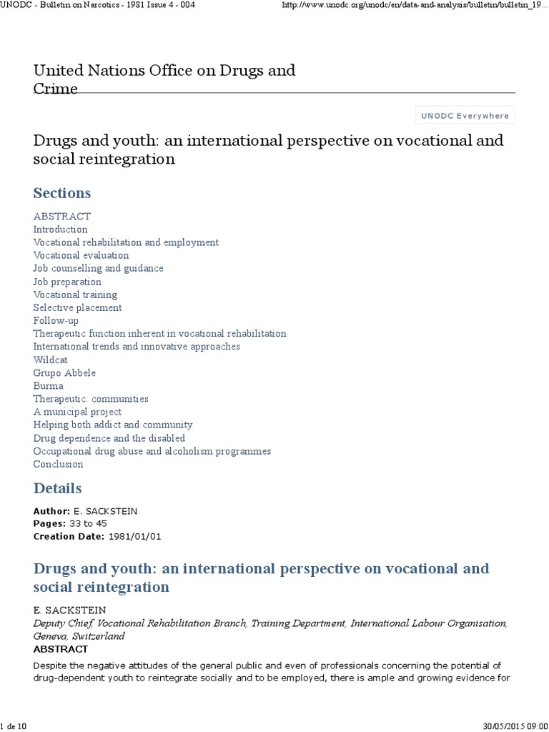 UNODC - Bulletin On Narcotics - 1981 Issue 4 - 004 | PDF | Drug ...