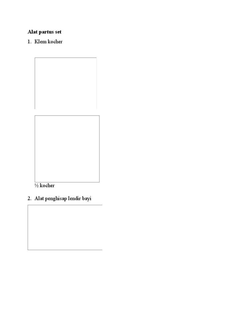 Alat Partus Set | PDF