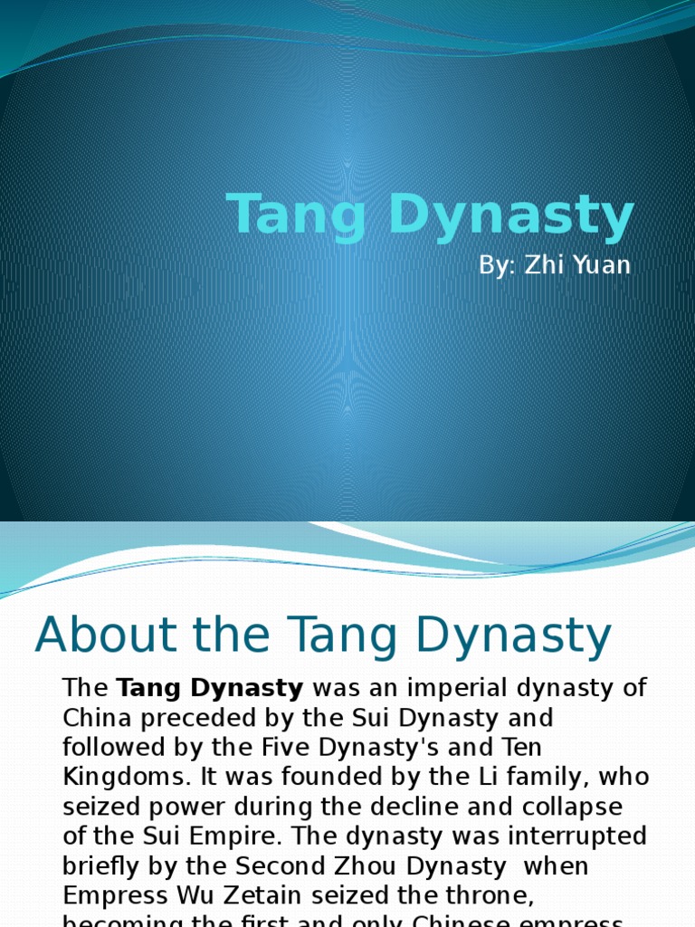 Tang Dynasty | PDF | Tang Dynasty | Imperial China