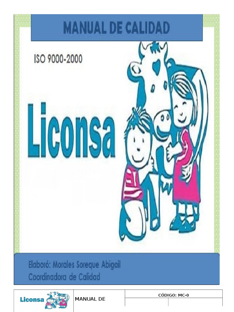 Manual de Calidad General Liconsa | PDF | Análisis de Riesgo y Puntos ...