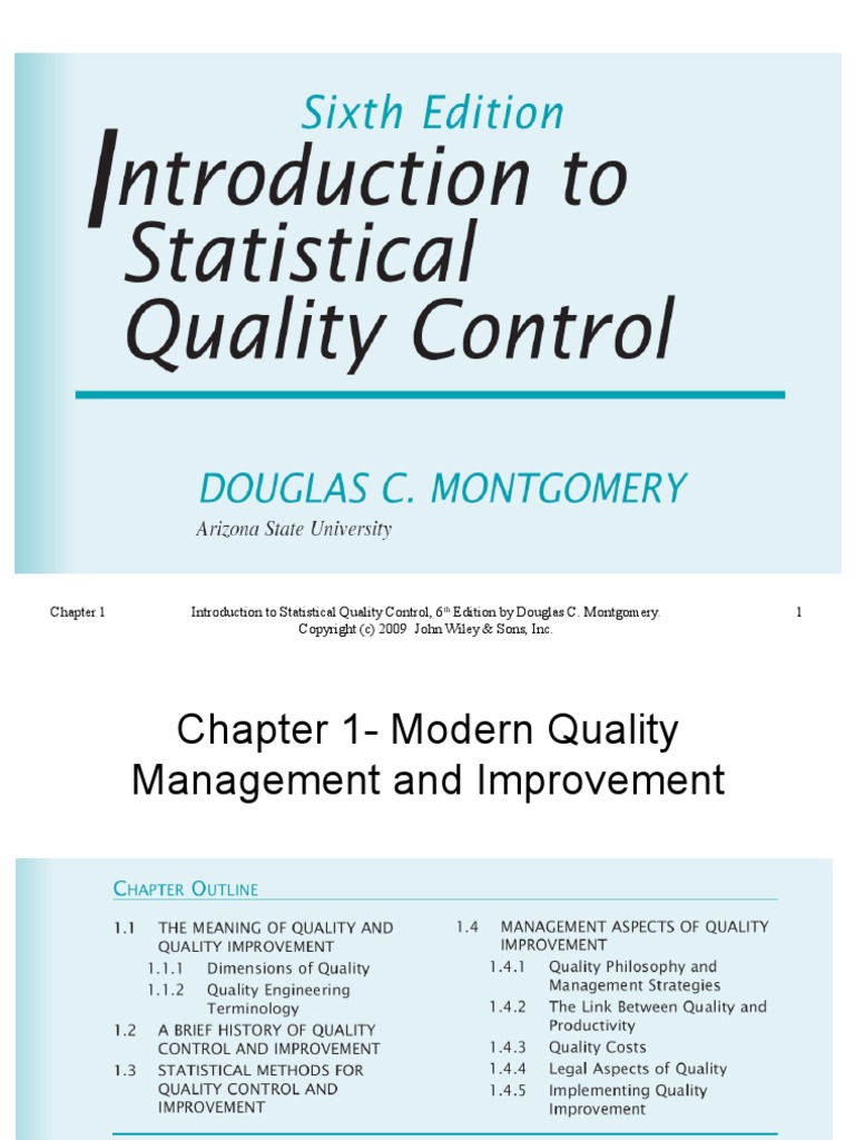 Ch01 - Quality Improvement | PDF | Design For Six Sigma | Lean Manufacturing