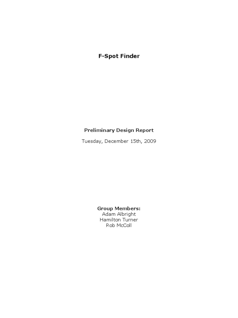 F-Spot Preliminary Design Report | PDF | File Transfer Protocol | World ...