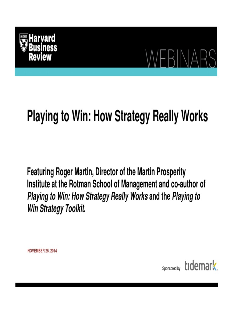 Playing To Win: How Strategy Really Works | PDF | Brand | Copyright