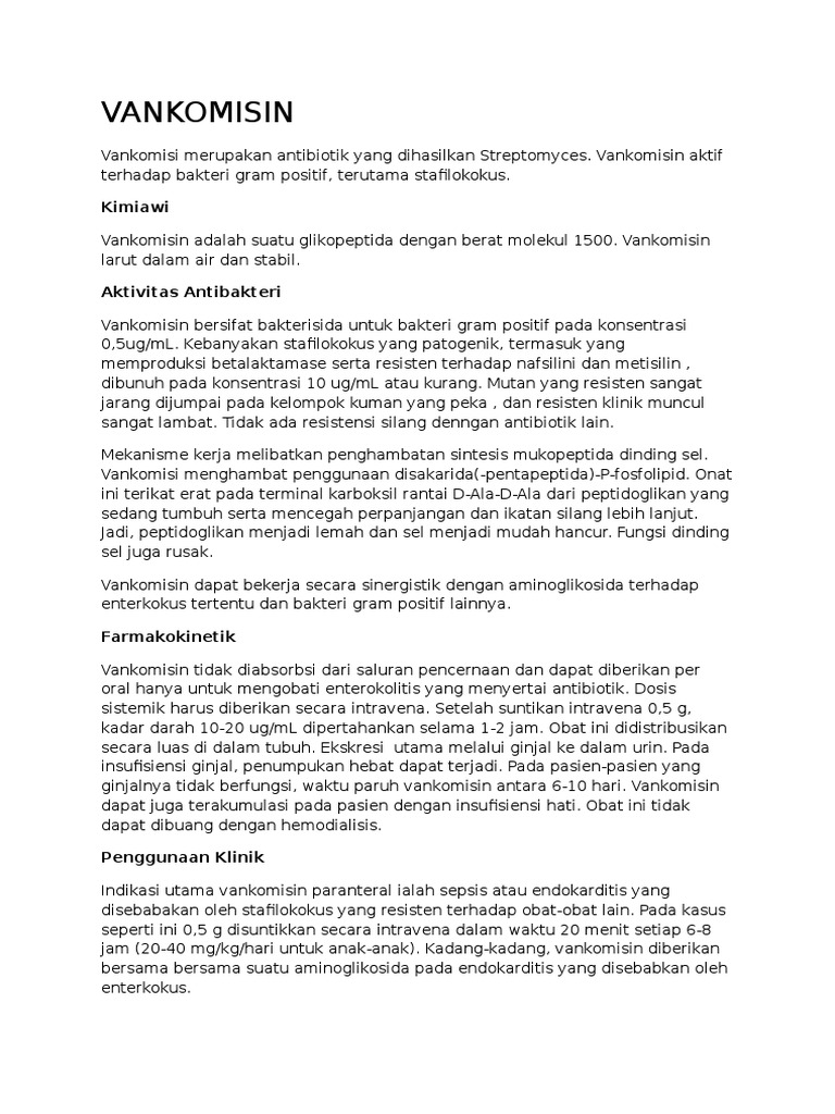 Antibiotik Vankomisin | PDF