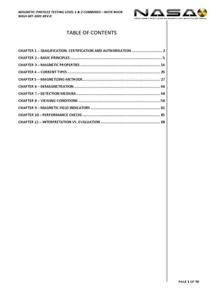 Magnetic Particle Testing Guide Level 1 & 2 | PDF | Magnetic Field ...