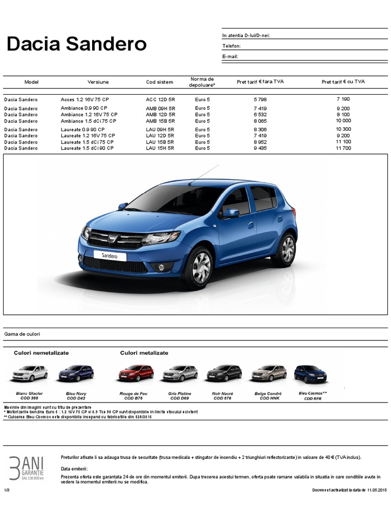Dacia SANDERO PDF | PDF