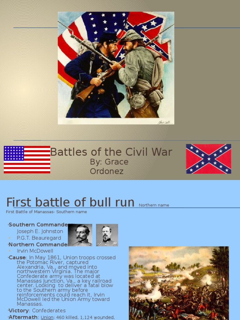 Key Civil War Battles Overview | PDF | Battle Of Gettysburg | Battle Of ...
