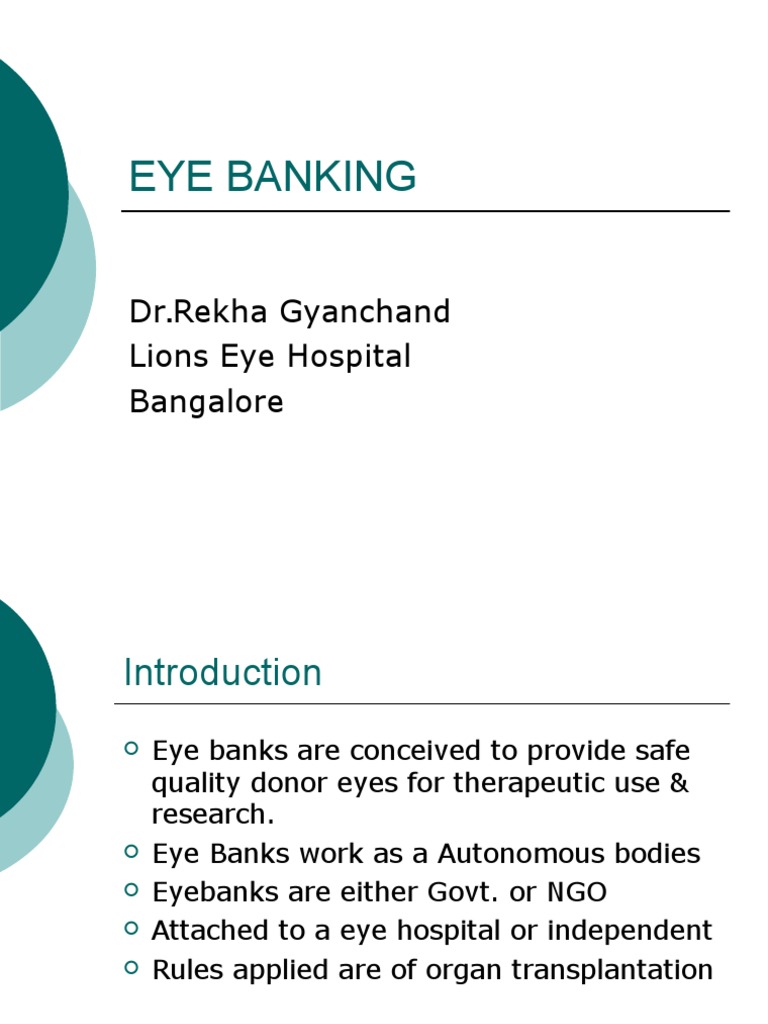 Eye Banking Ophthalmology | Download Free PDF | Organ Transplantation ...