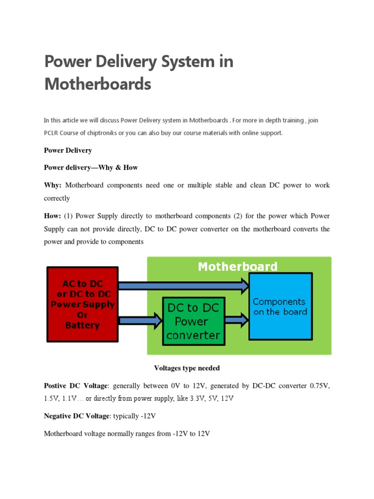 Power Delivery in Motherboards Explained | PDF | Digital Technology ...