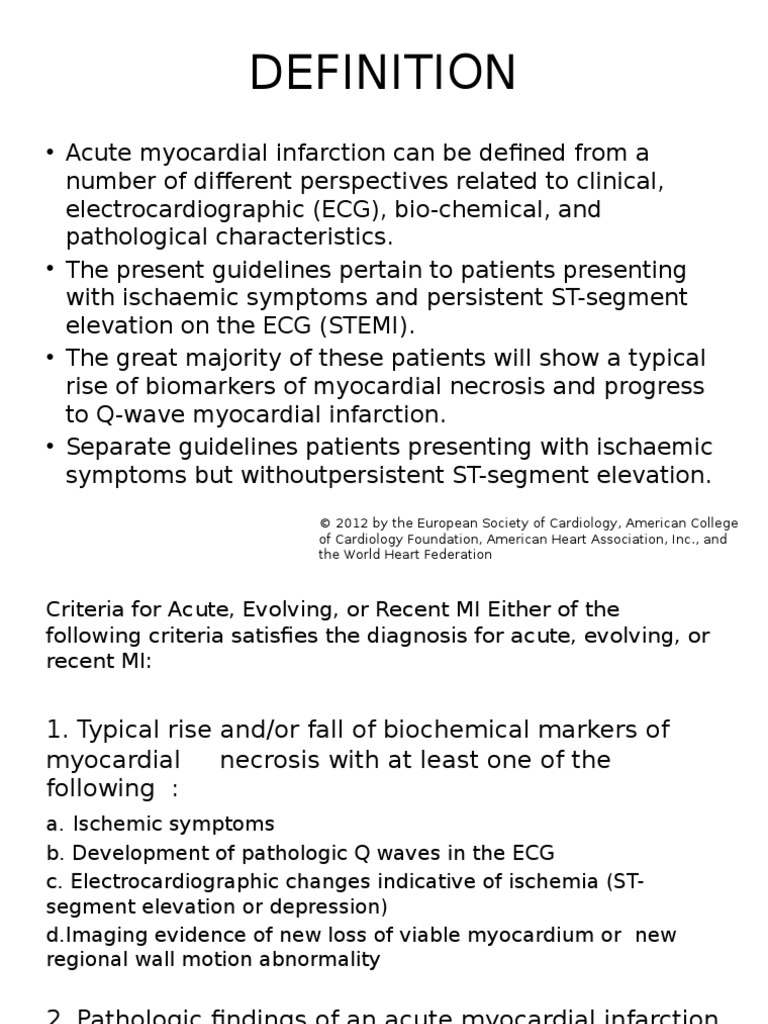 Acute Miocard Infark | PDF | Myocardial Infarction | Angina Pectoris