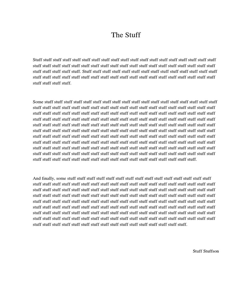 Stuff | PDF