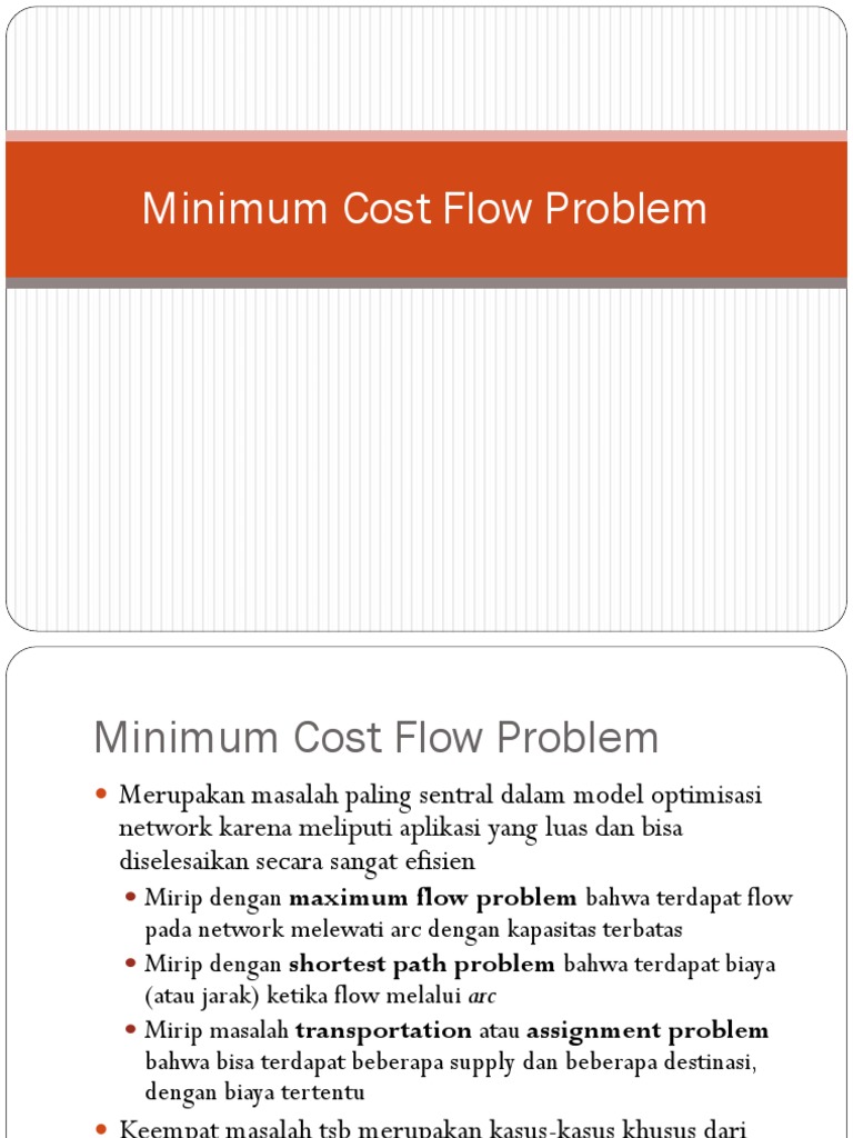Minimum Cost Flow Problem | PDF