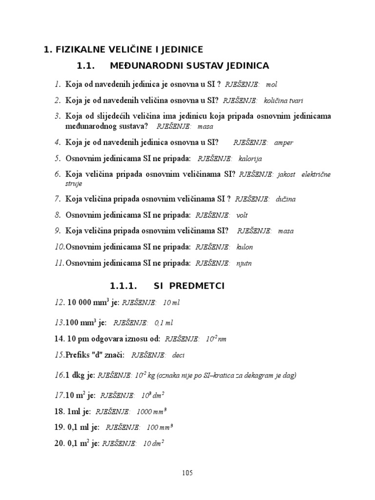 Zadaci Iz Fizike | PDF