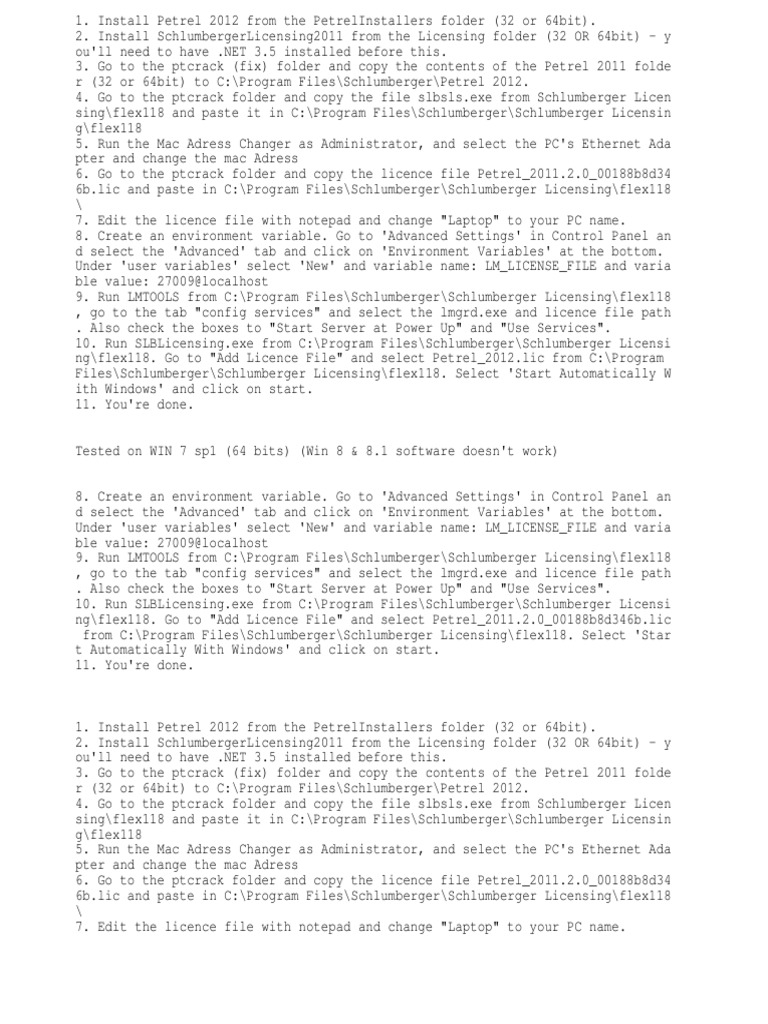 Petrel 2012 Installation Guide | PDF | Computer File | Microsoft Windows