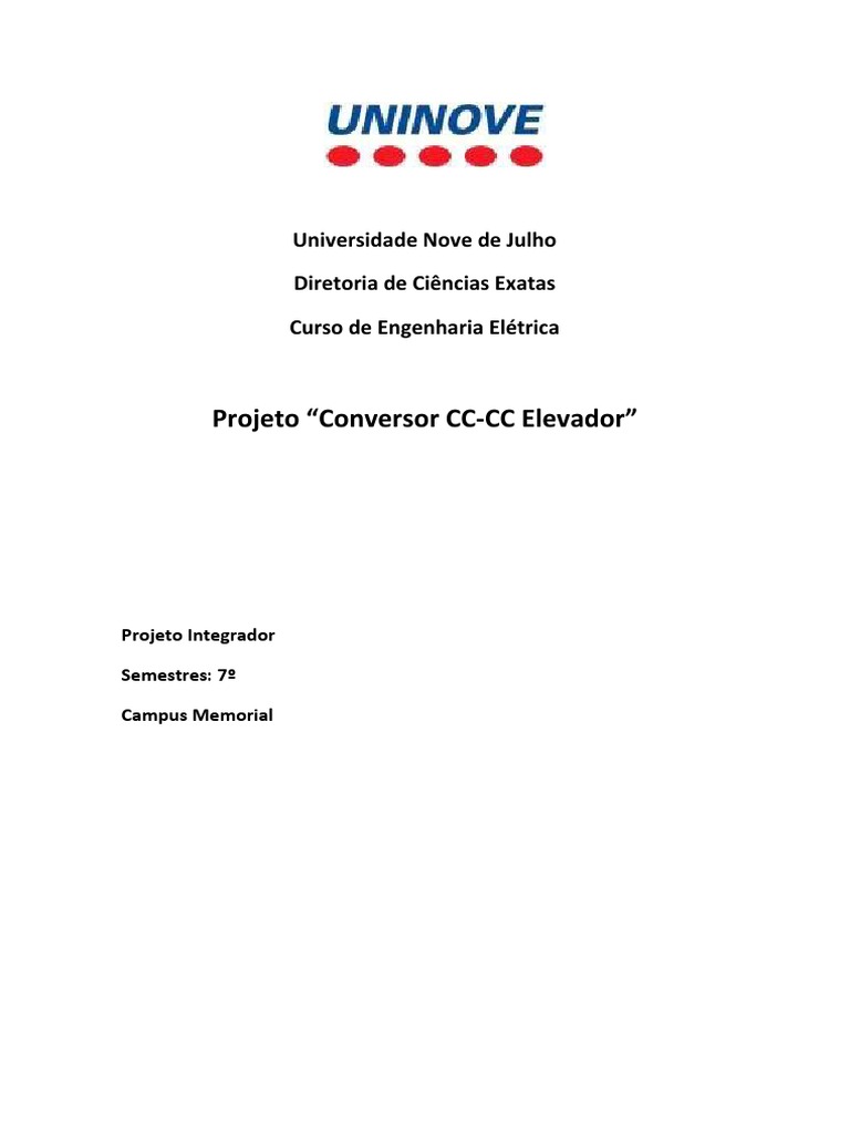 CC-CC Conv Elev | PDF | Rede elétrica | Engenharia Elétrica