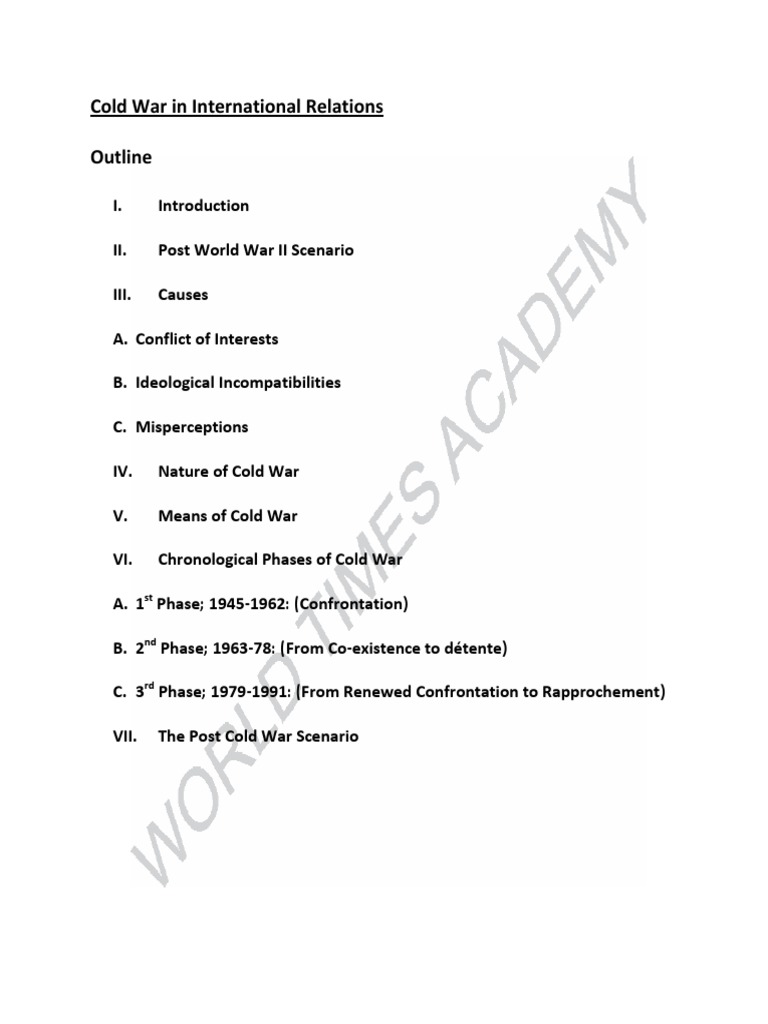 Phases of the Cold War Explained | PDF | Cold War | Soviet Union