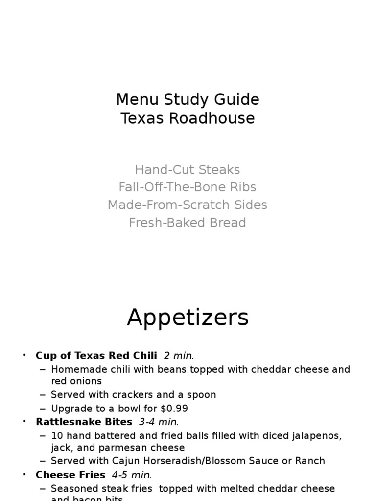 Menu Study Guide | PDF | Salad | Hamburgers