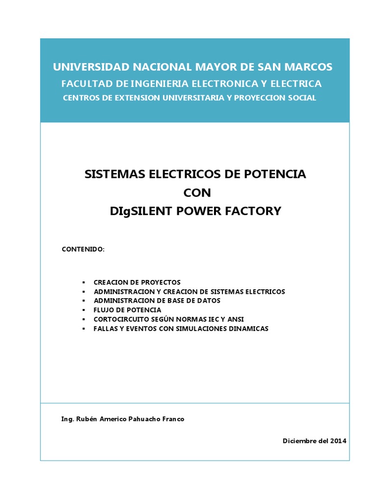 Digsilent | PDF | Transmisión de energía eléctrica | Energia electrica