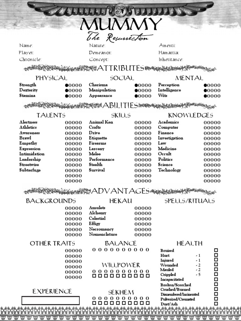 MummyTheResurrection1-Page V20 Editable | PDF