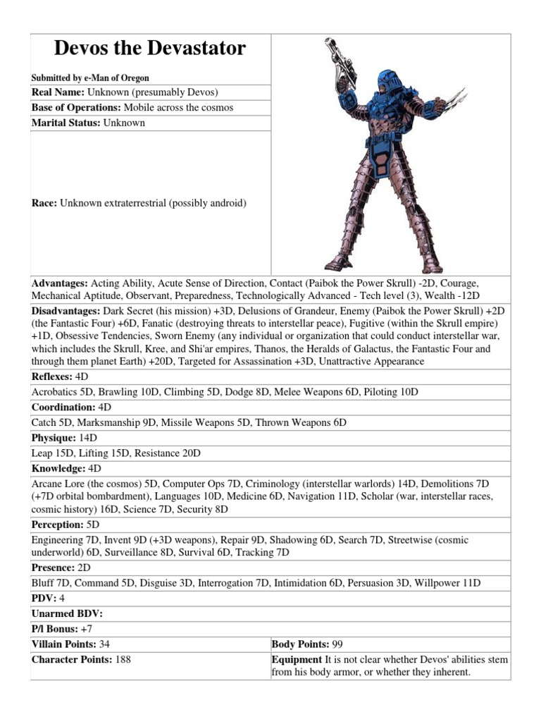Devos The Devastator | PDF | Marvel Comics Characters | Science