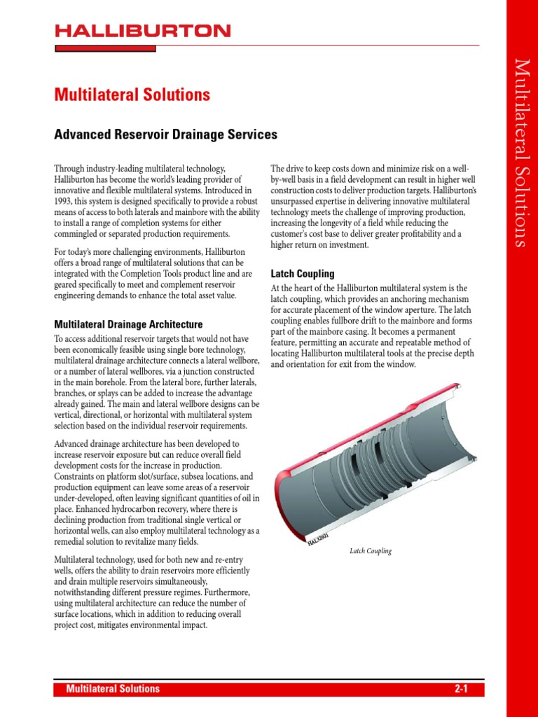 Multilateral Solutions | PDF | Petroleum Reservoir | Borehole