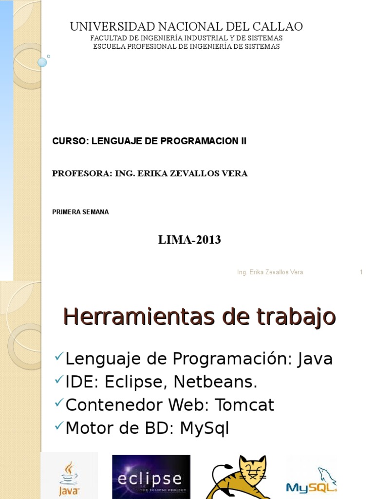 Universidad Nacional del Callao - Curso de Lenguaje de Programación II en Java | PDF | Java ...