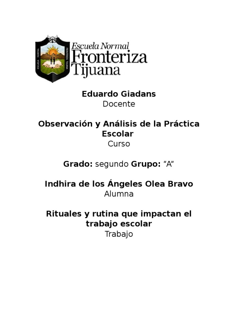 Preguntas de Rutinas y Rituales | PDF | Salón de clases | Aprendizaje