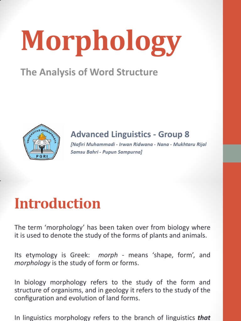 MORPHOLOGY | Morphology (Linguistics) | Word