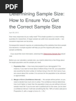 Sample Size Calculator by Raosoft, Inc. | PDF | Margin Of Error ...