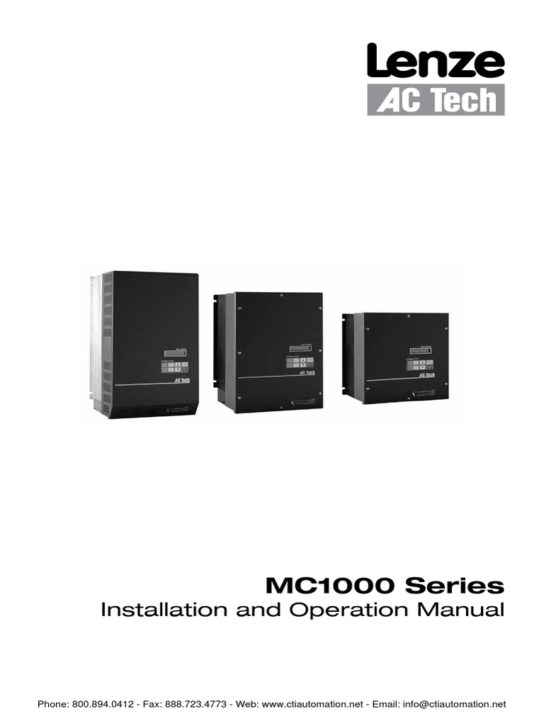 AC Tech MC1000 Drives Installation Operation Manual PDF | PDF ...