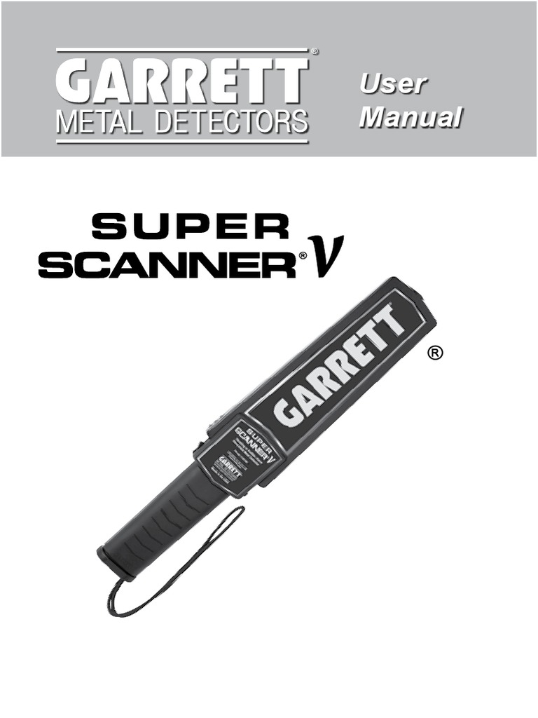 Manual Garrett Super Scanner | PDF | Metal Detector | Image Scanner