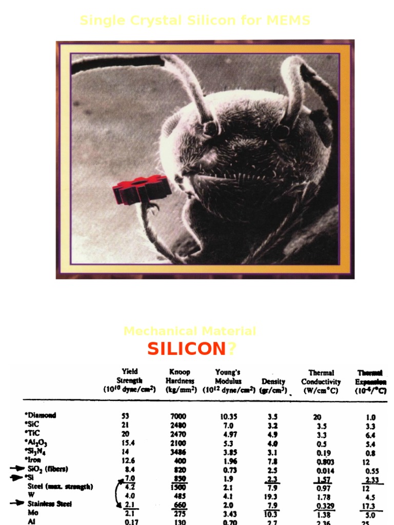 Single Crystal Silicon For MEMS | PDF | Science & Mathematics | Computers