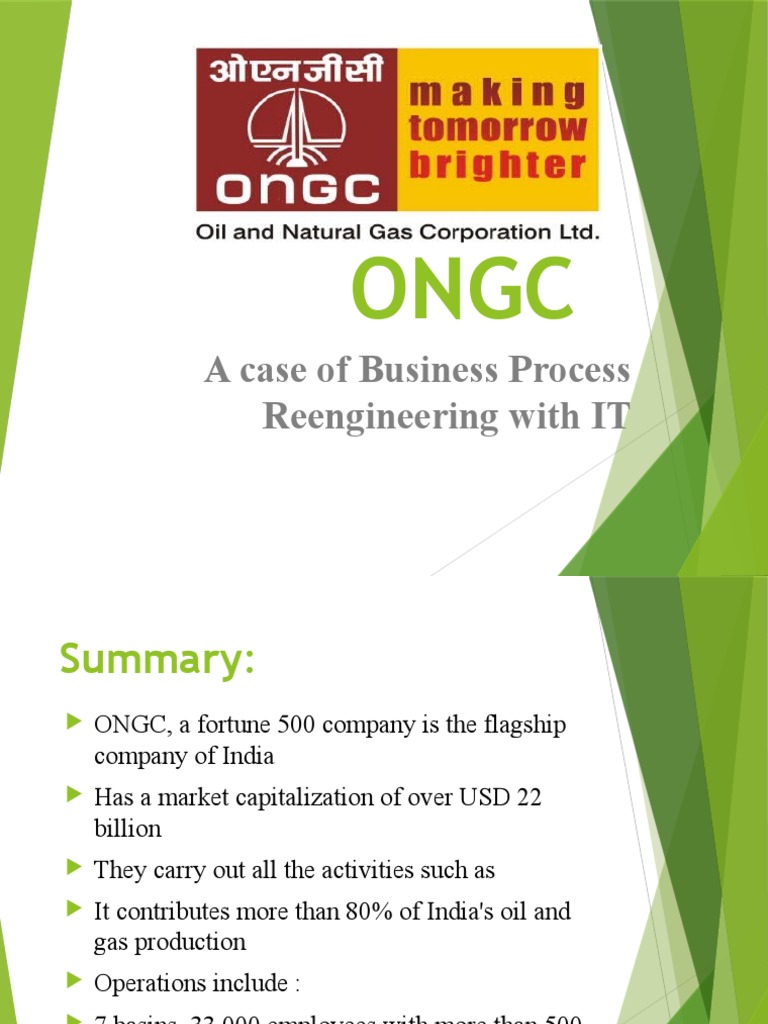 Business Process Re-Engineering at ONGC | PDF | Business Process | Sap Se