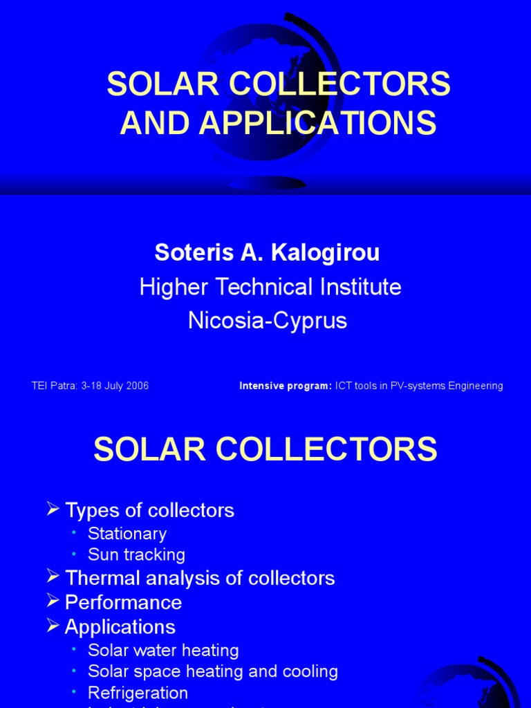 Solar - Collectors - and - Applications | PDF | Solar Energy | Water ...