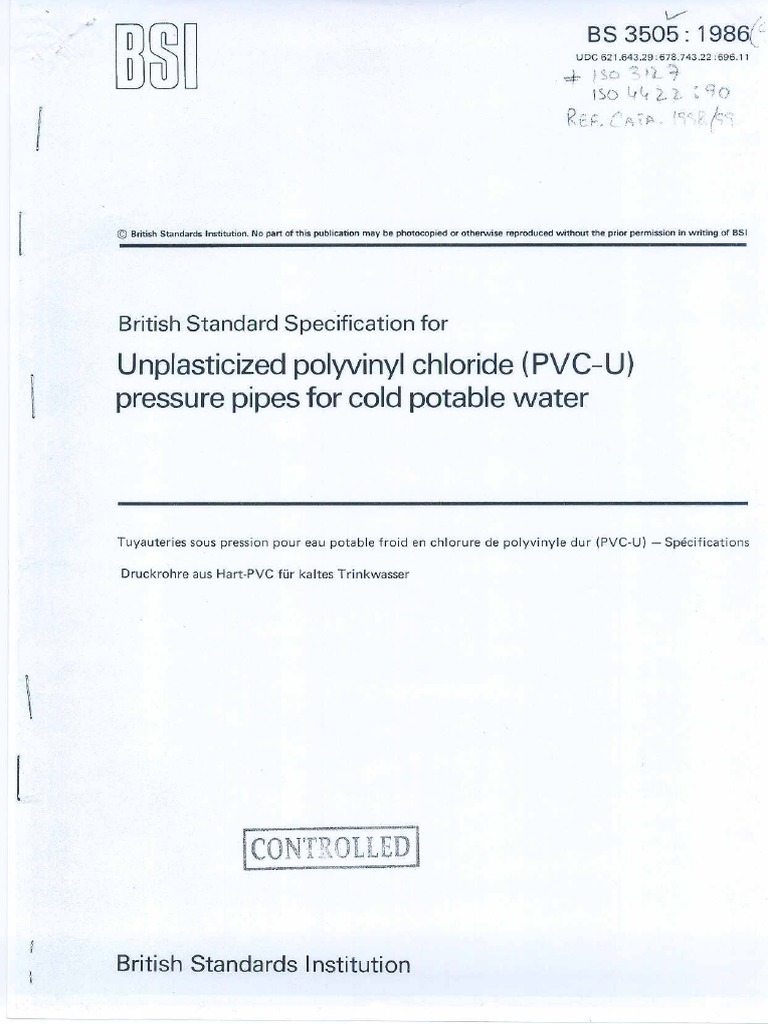 Bs3505 PVC - U | PDF