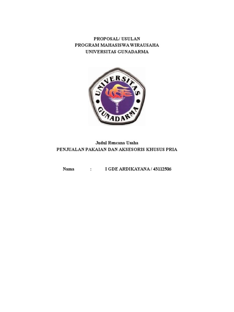 Contoh Proposal Pengajuan Usaha | PDF