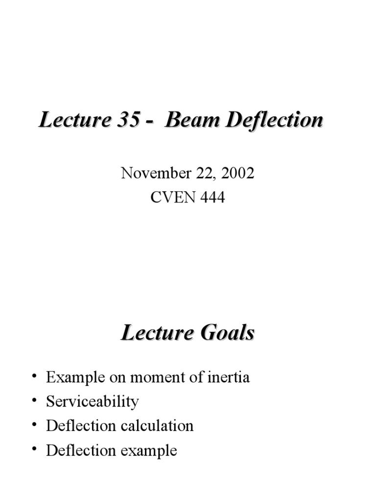 Long Term Deflection | PDF | Beam (Structure) | Stress (Mechanics)